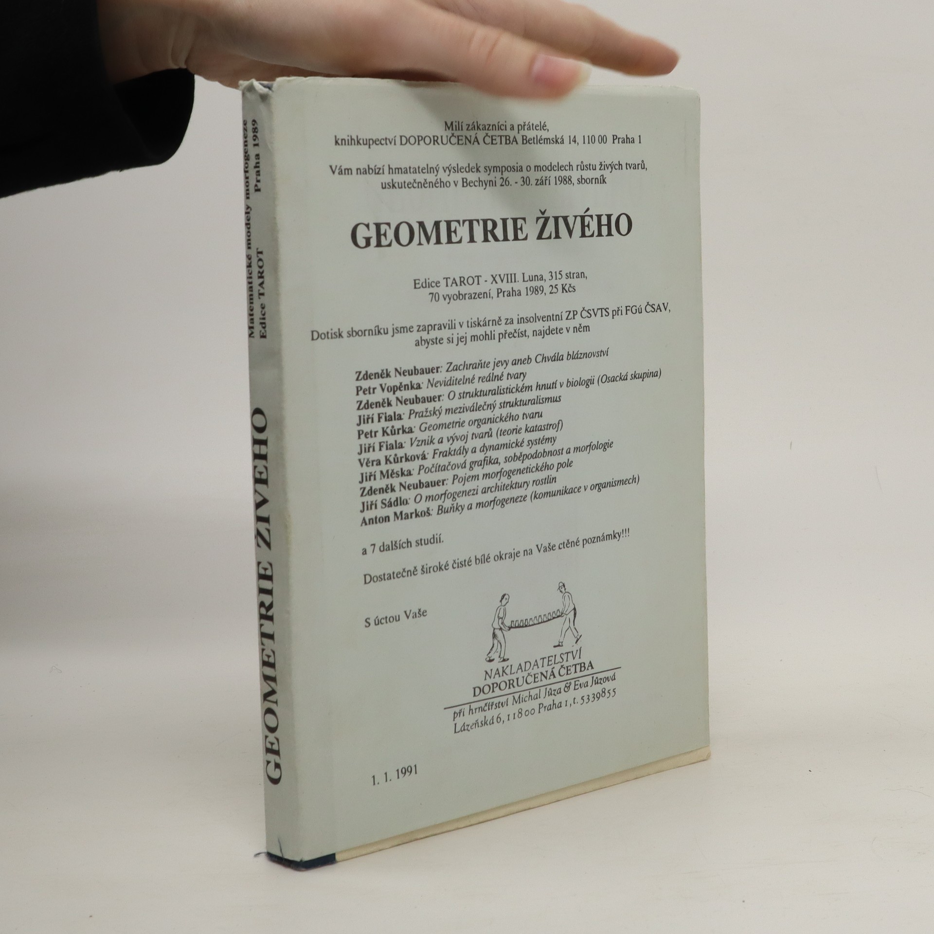 Geometrie živého. Matematické modely morfogeneze : sborník přednášek ...