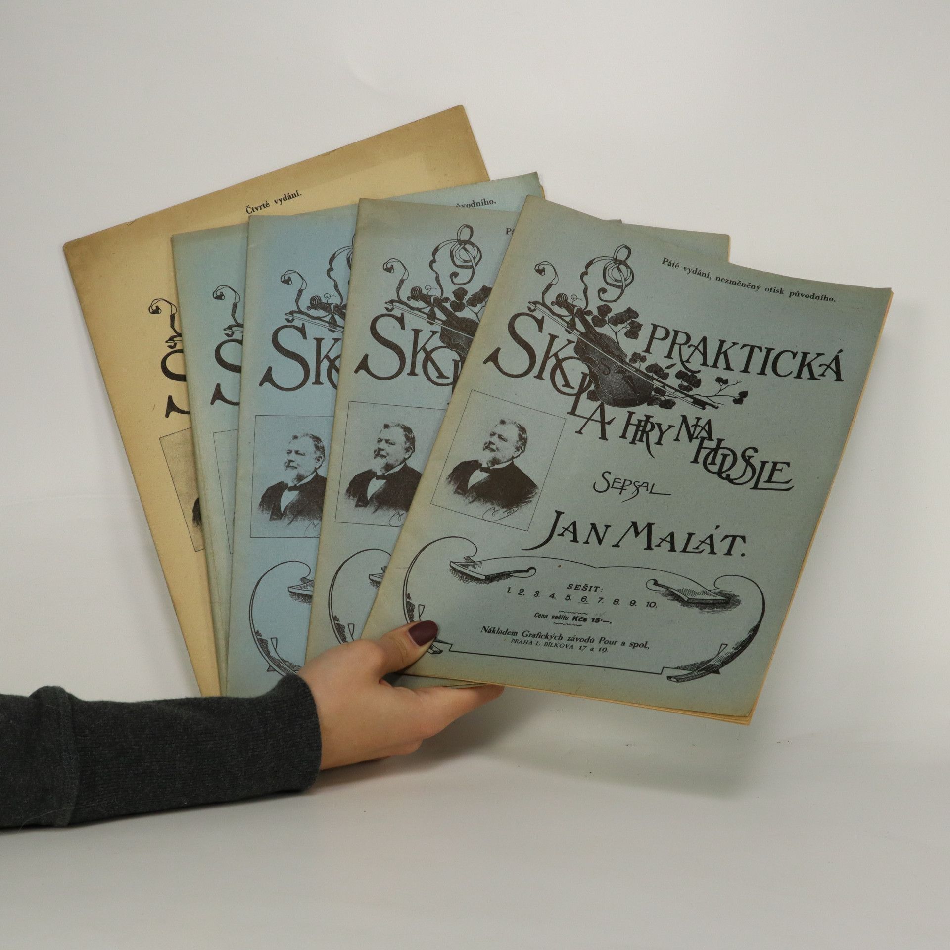 5x Praktická škola hry na housle - Malát, Jan - knihobot.cz